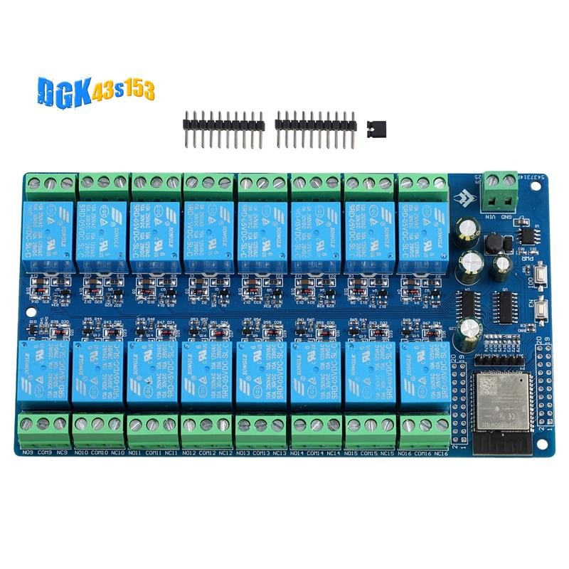 16 Channel Relay Module DC5-12V Power Supply ESP32 Development Board ...