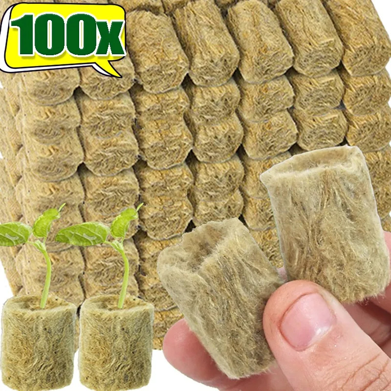 Round Square Seedling Grow Plug Stonewool Hydroponic Grow Media Cubes ...