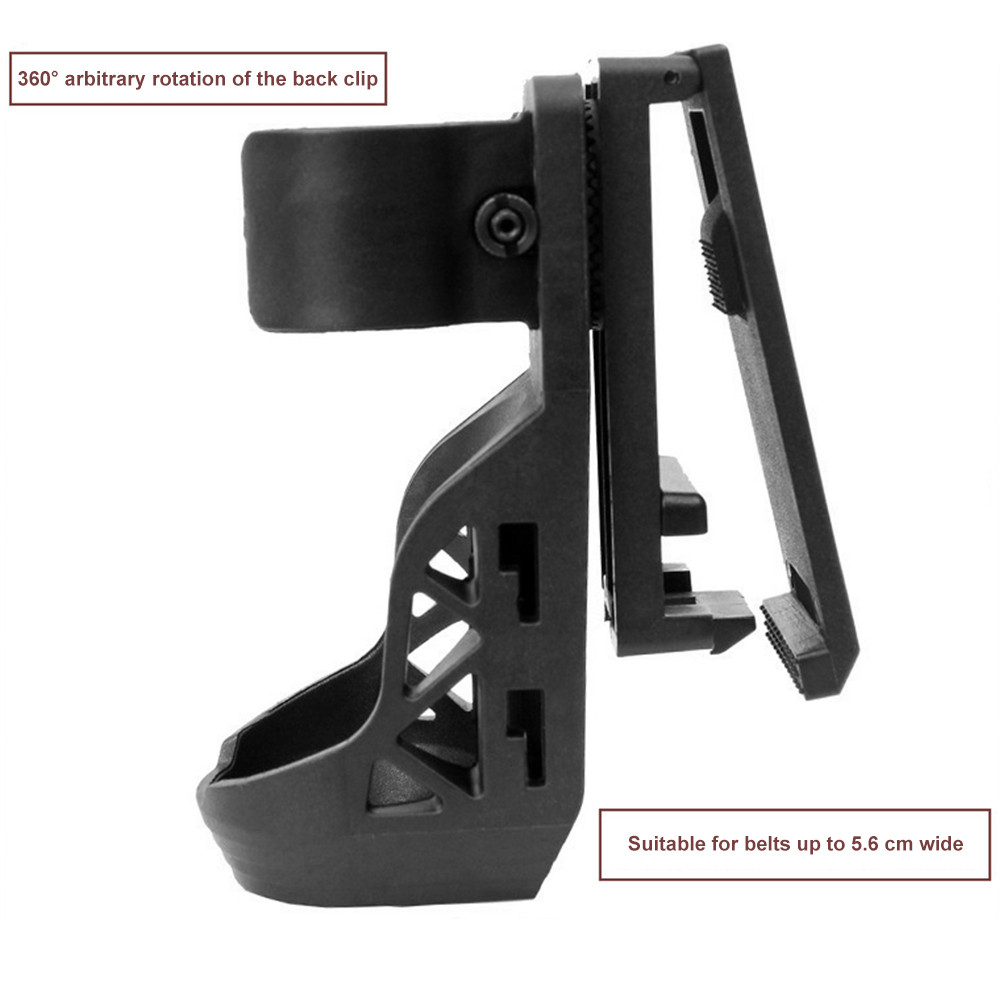 Flashlight Holster with Lever Side Lock System 360 Rotating Torch ...