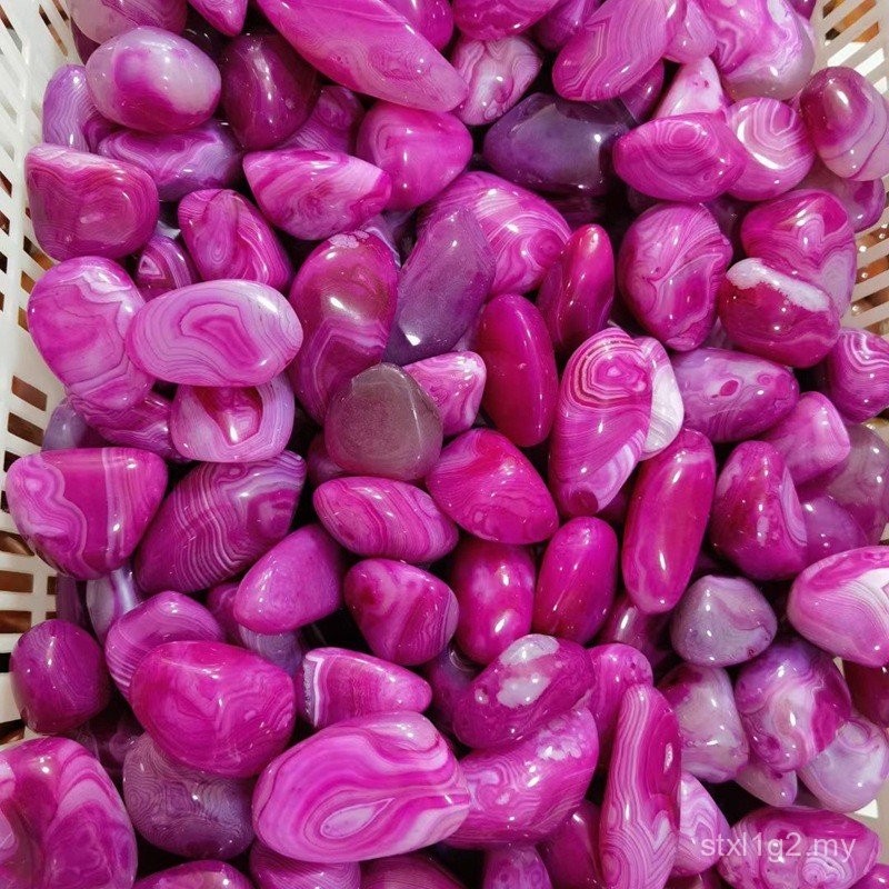 Batu kasar akik semula jadi, aksesori gantung, zarah besar, sutera ...