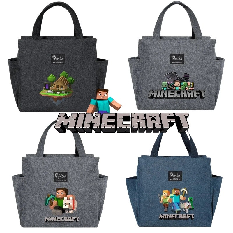 Minecraft series food lunch bag, aluminum insulation bag, outdoor ...