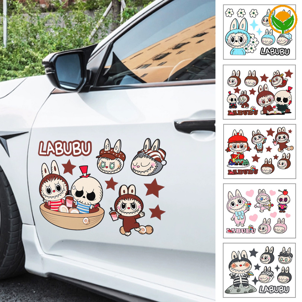 Multi Functional Car Window Bumper Sticker - Cute LABUBU Cat Automobile ...