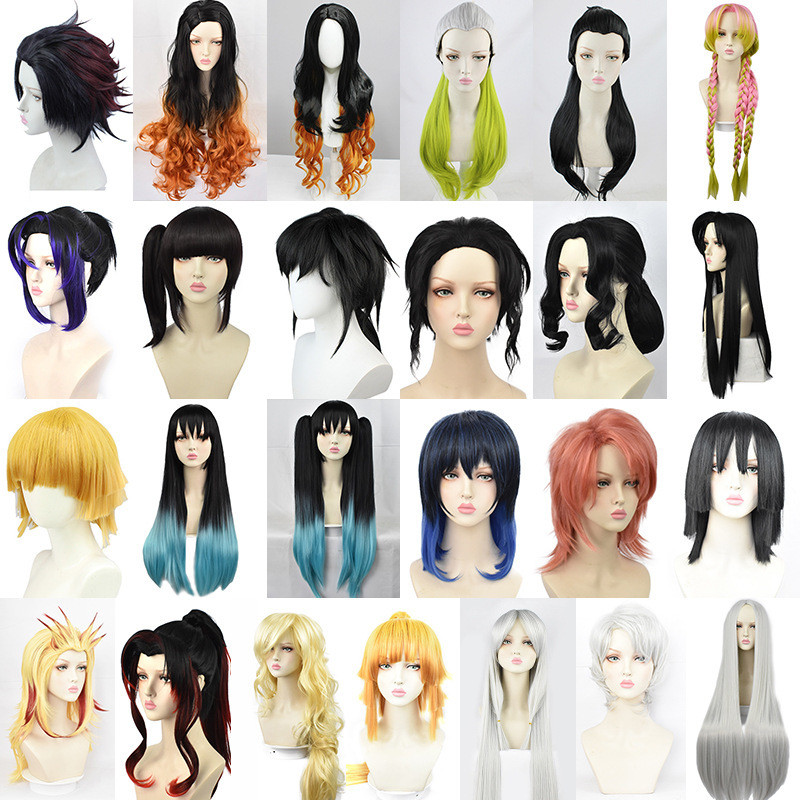 Anime Demon Slayer Cosplay Wig Kokushibou Kamado Tanjirou Nezuko Kamado ...