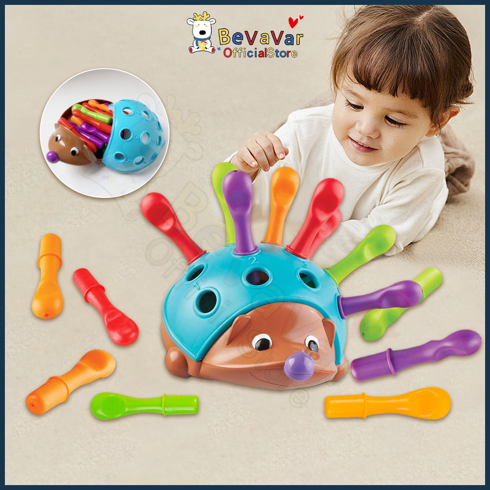 BEVAVAR Spike Hedgehog Toy Kids Color Number Sorting Matching Toy Baby ...