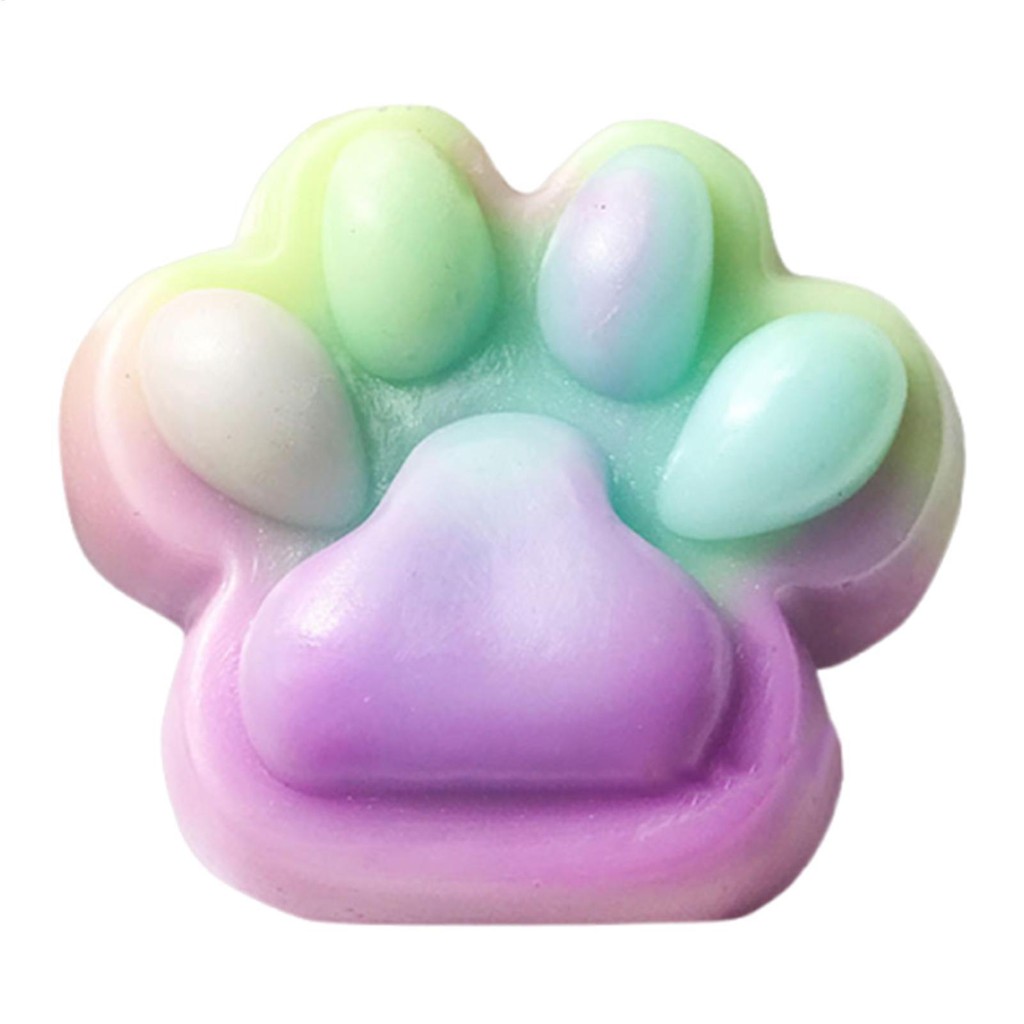 Cat Paw Fidget Rainbow Gradient Stress Relieving Cat Paw Toys Stress ...