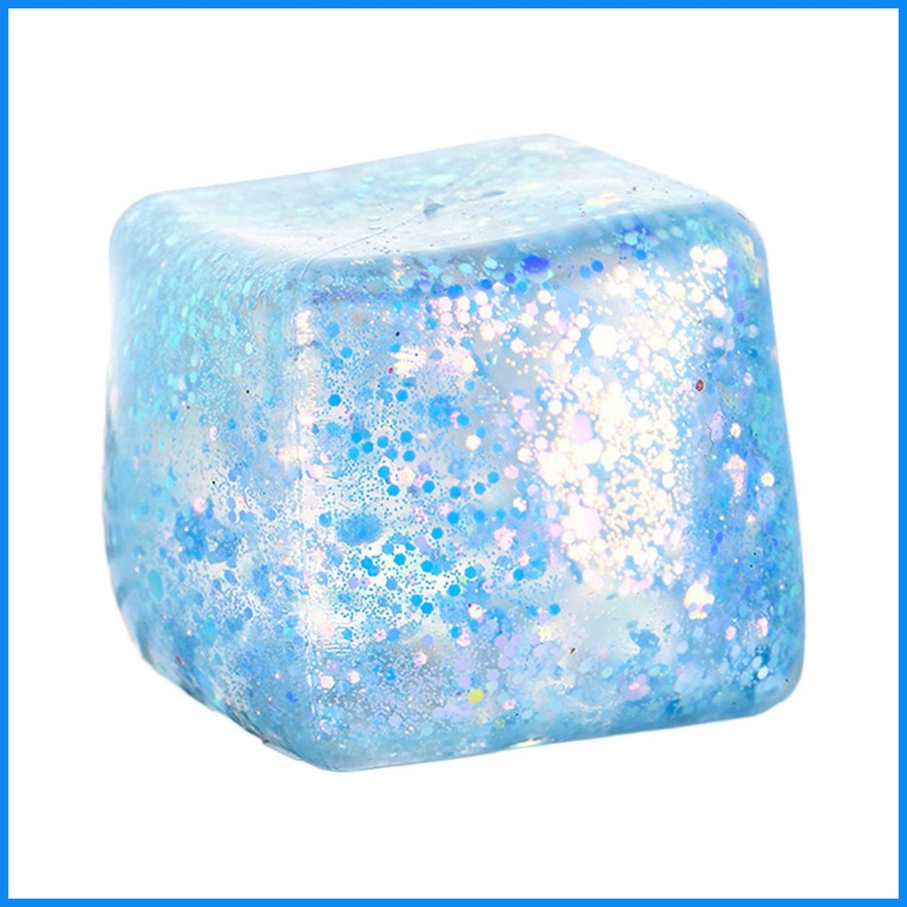 Cube Fidget Toy Large Stress Slow Rebound Sugar Ball Glitter ...
