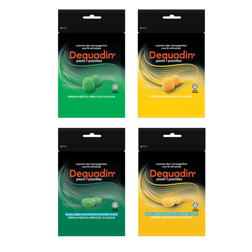 DEQUADIN MENTHOL LEMON | EXTRA MENTHOL | EXTRA LEMON PASTILLES 20G ...