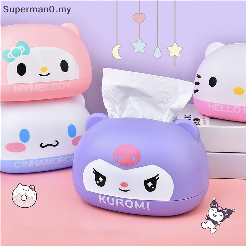 {good} Cartoon Sanrio Tissue Holder Kuromi Plastic Tissue Box Kawaii ...