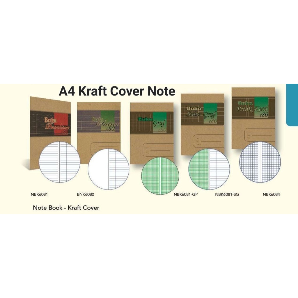 A4 Kraft Exercise Book / Buku Latihan / Graph Book / Science Graph ...
