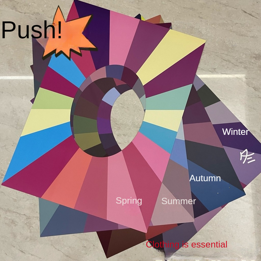 Korean Style Four Seasons Color Test Card Cold Warm Skin Color ...