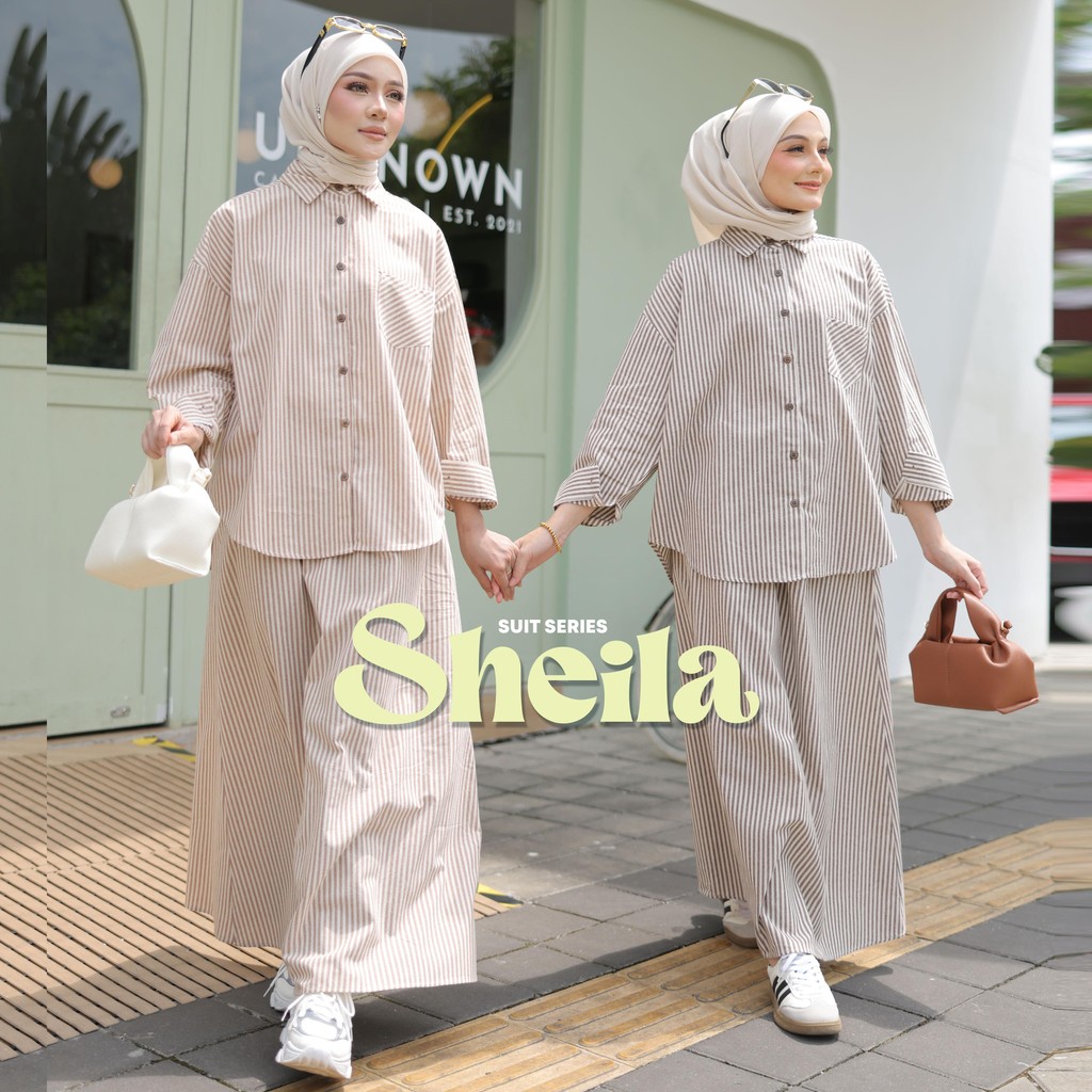 SUIT SHEILA Blouse Set Skirt Kembang Baju Wanita Muslimah Pink Clothing ...