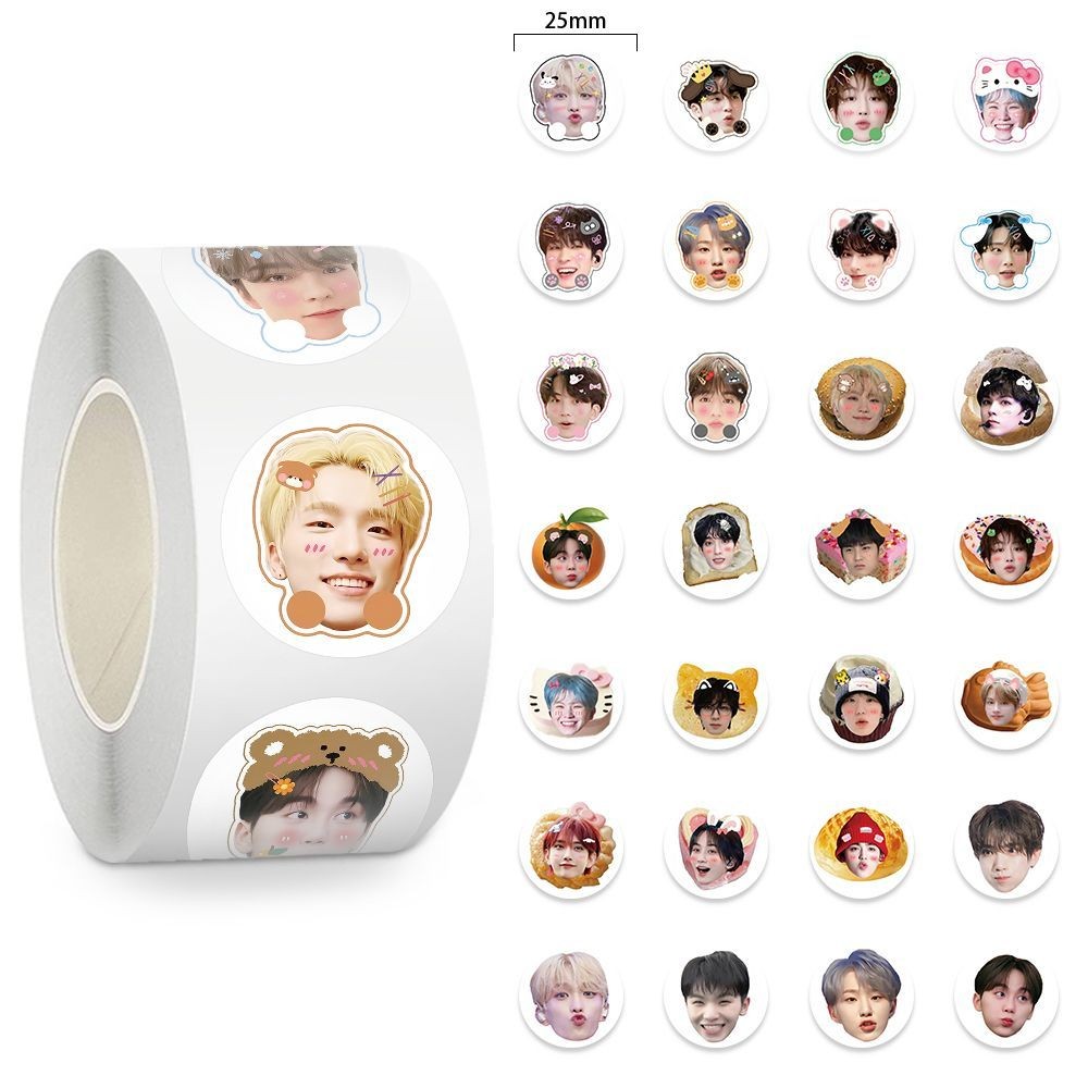 [200 Sheets] New Style seventeen seventeen Big Head Scroll Sticker ins ...