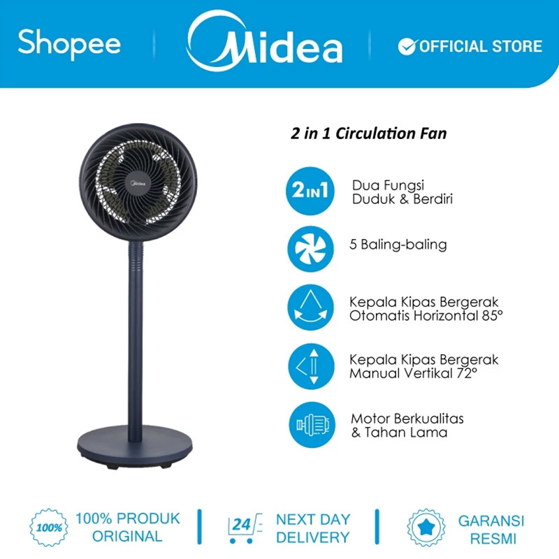 Midea Circulation Fan 2in1 Circulation Fan - Adjustable Height/Aroma ...