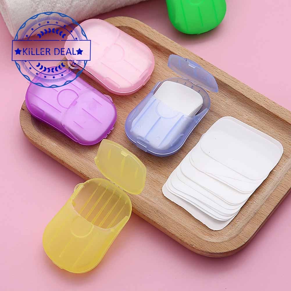 Box Portable Foaming Boxed Soap Paper Disposable Scented Slice Paper ...