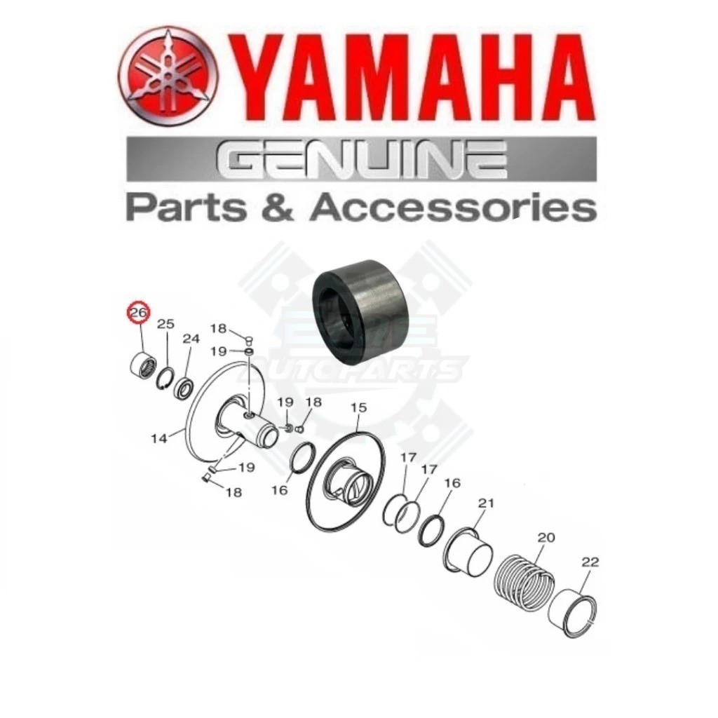100% ORIGINAL YAMAHA AVANTIZ / SOLARIZ / EGO GEAR SHEAVE COMP PULLEY ...