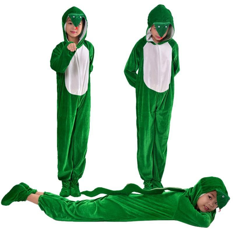Children Animal Snake Performance Costume Green Snake Dance Costume ...