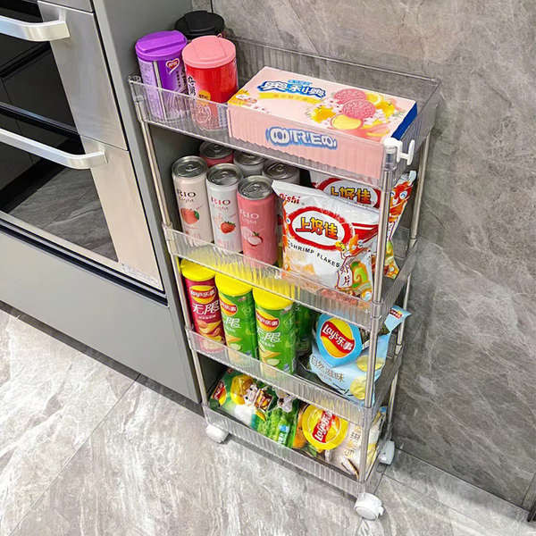 nordic rack almari dapur trolley rack Troli makanan ringan, rak, lantai ...