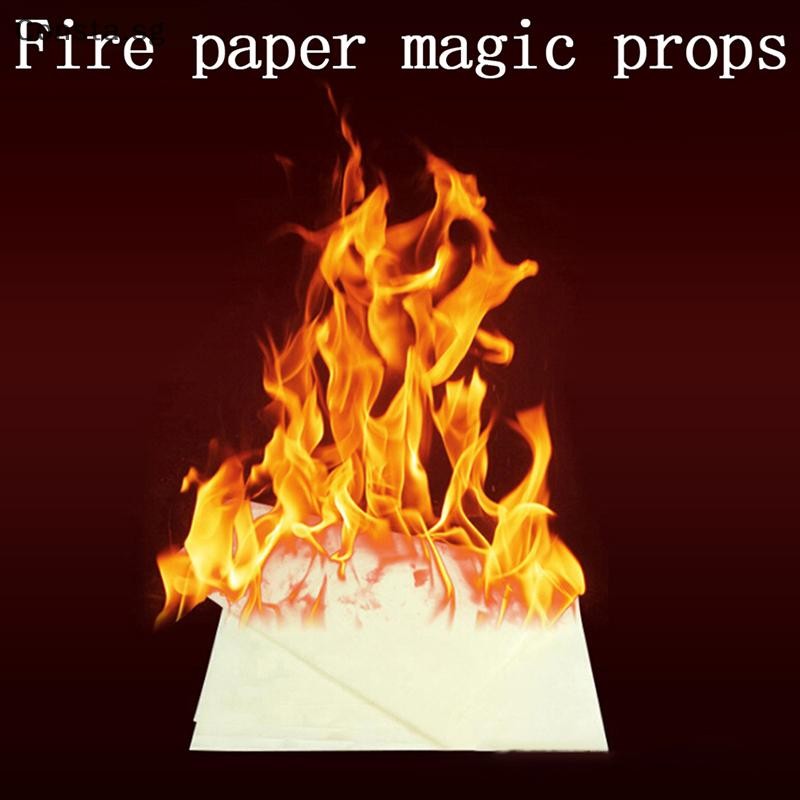 [Cons] 1/5Pcs 20*25cm Fire Paper Flash Flame Paper Fire Paper Magic ...