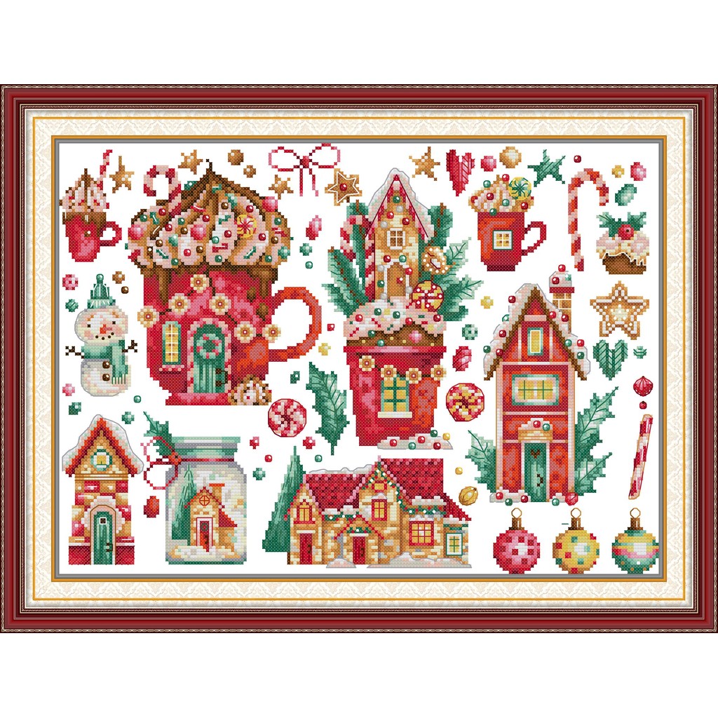 Joy Sunday Cross Stitch Ktis for Beginner DMC Threads Chinese Cross ...