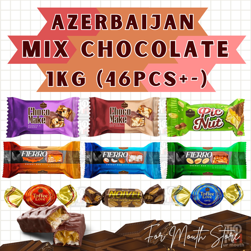 1KG (46pcs+-) Chocolate Mix Flavour Coklat Campur Coklat Viral Mix ...