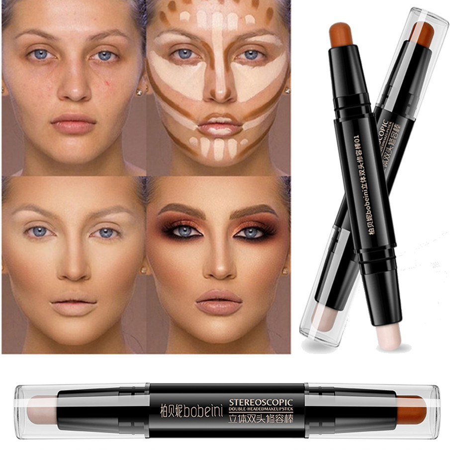 Double-headed Contour Stick Face and Nose Shadow Cream Contour Pen Long ...