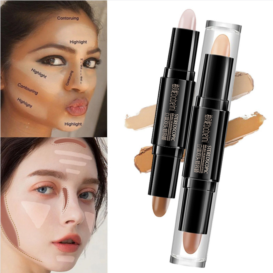 Double Tip Highlight and Shadow Cream Waterproof Full Coverage ...