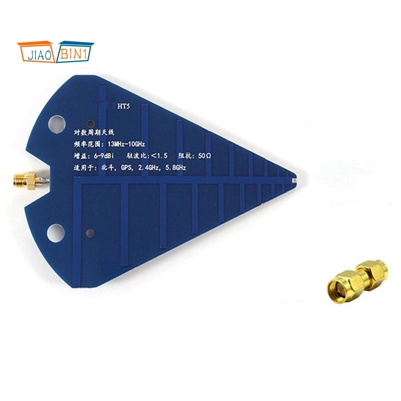 HT5 Log Periodic Antenna 1.3-10GHz High Gain 6-9dBi 50Ohm Wideband Test ...