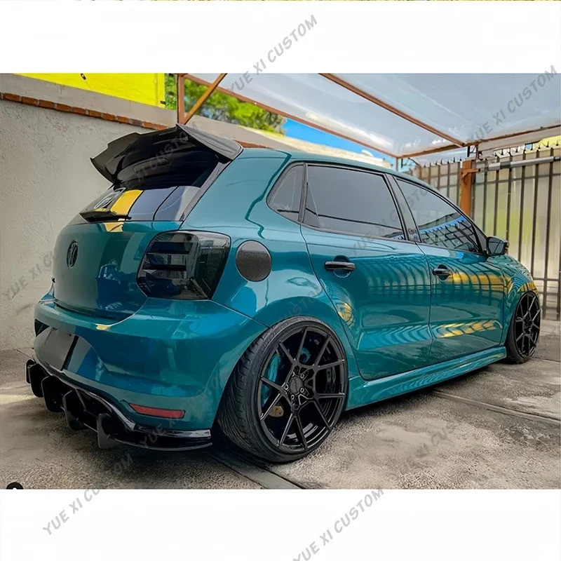 For VW Polo MK5 6R 6C TDI TSI GTI R 2009-2017 Batman Style Rear Trunk Boot Roof Spoiler Wing ...