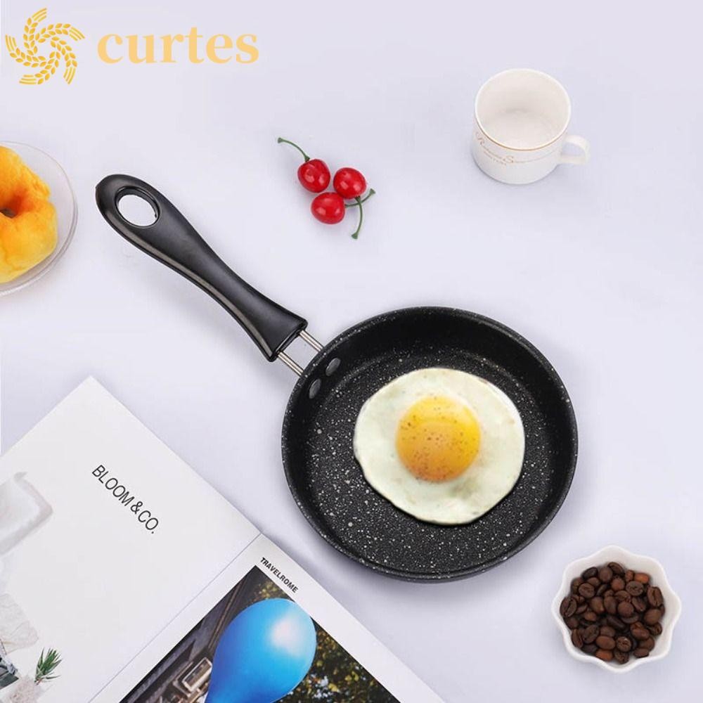CURTES Fry Egg Pan, with Anti-stick Coating 12cm Mini Non-stick Pan ...