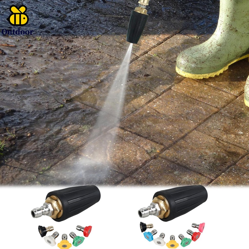Pressure Washer Tip Turbine Nozzle Kit 360° Rotating Turbine Nozzle Tip ...