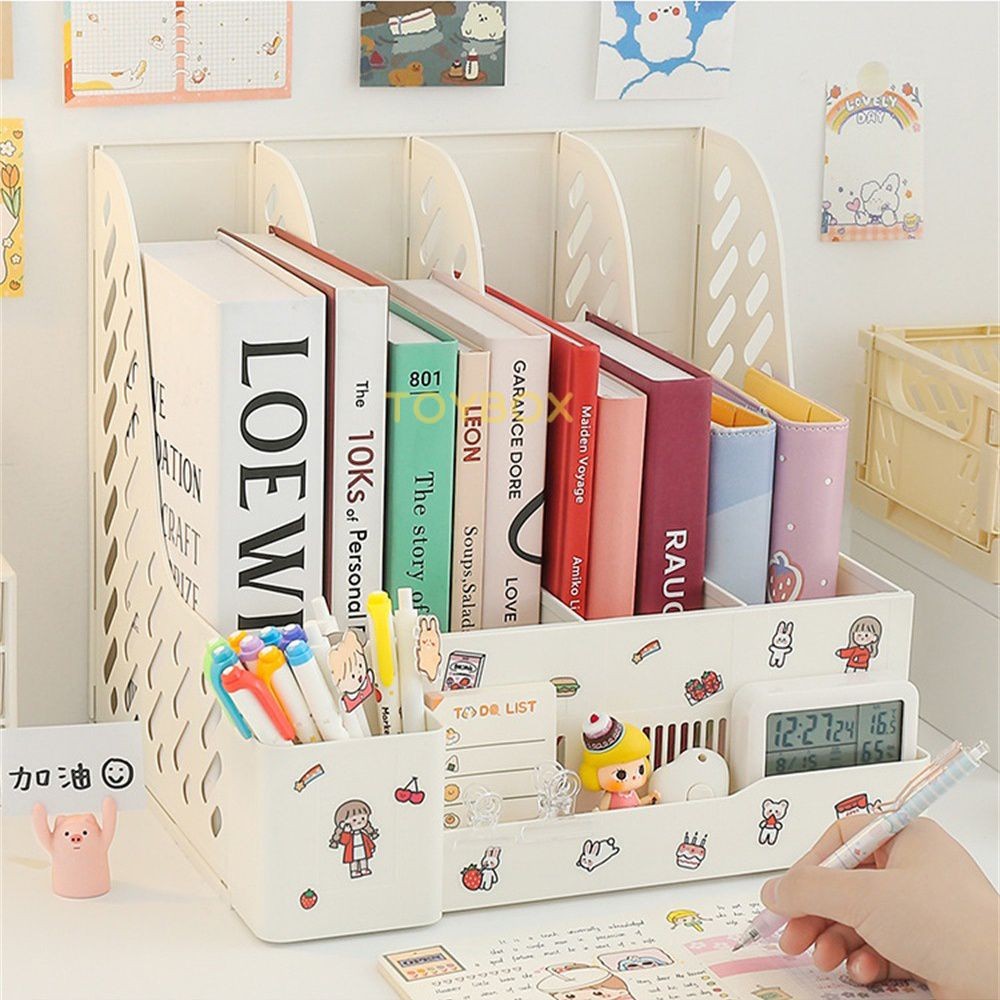 Desk Bookclip Storage Rack User-friendly Desktop File Organizing Rack ...