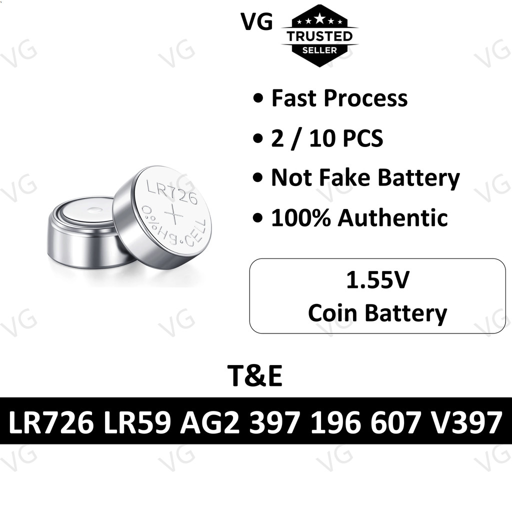 [100% ORIGINAL] T&E LR726 AG2 396 LR59 SR726SW SR59 196 536 V396 coin ...
