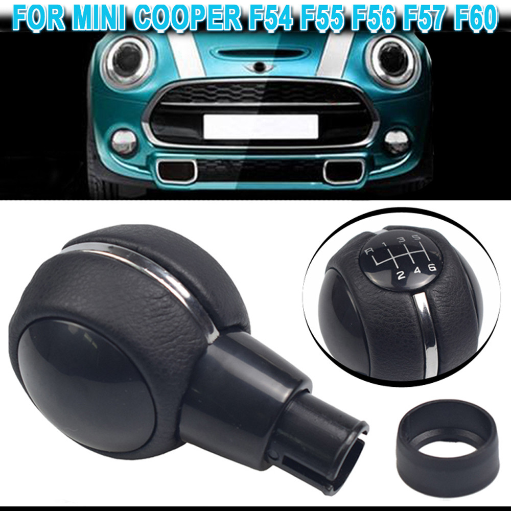 6 Speed Manual Car Gear Shift Knob Shifter Cover ABS Leather Manual ...