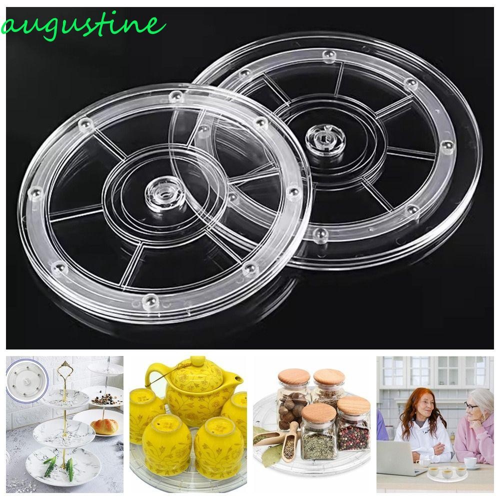 AUGUSTINE Acrylic Turntable, 360-Degree Round Rotating Display Stand ...