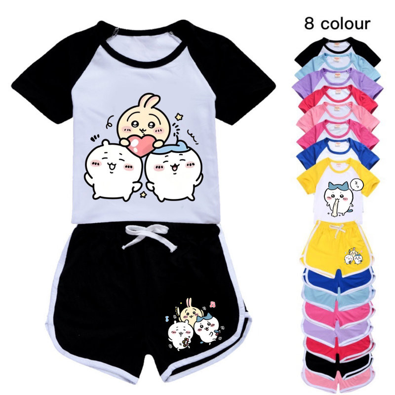 chiikawa shirt and shorts set for kids chiikawa clothes F18 | Shopee ...