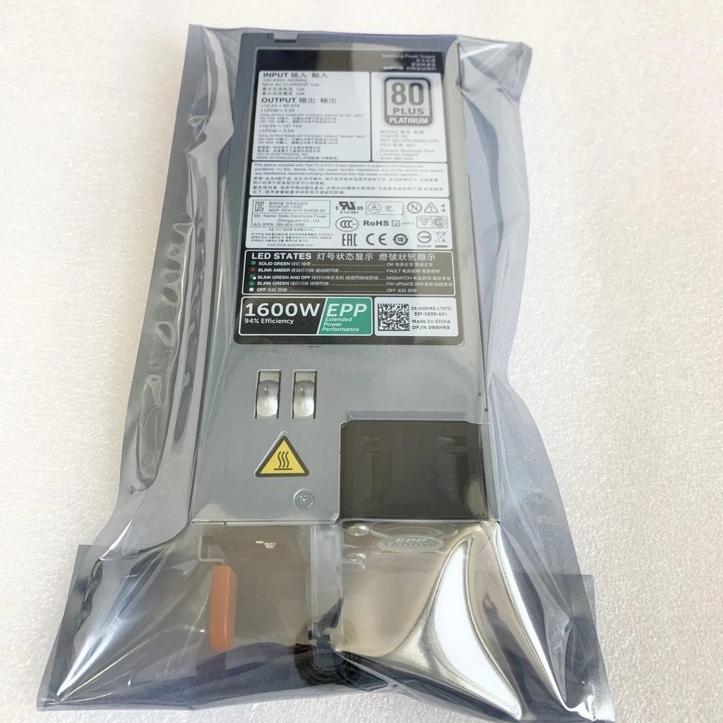 For DELL 1600W Power Supply D1600E-S1 F1600E-S0 95HR5 D5W1N 095HR5 R740 ...