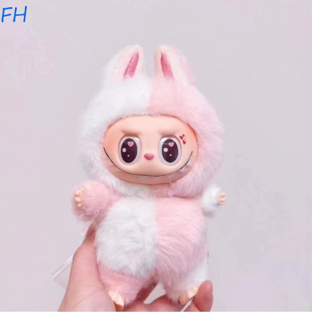 FENGHA Labubu Plush Doll Keychain, Cartoon Pop Mart Pink Bow Squirrel ...