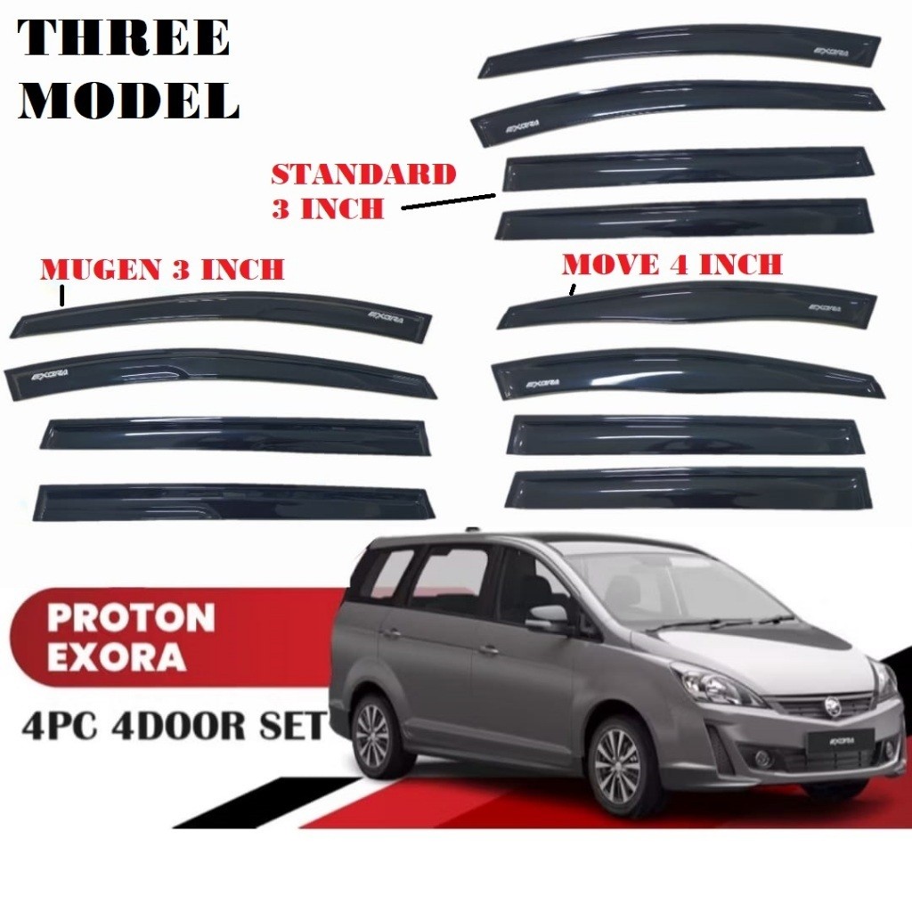 Proton Exora Door Visor Air Press Mugen Slim Fit Move Rain Guard Window ...