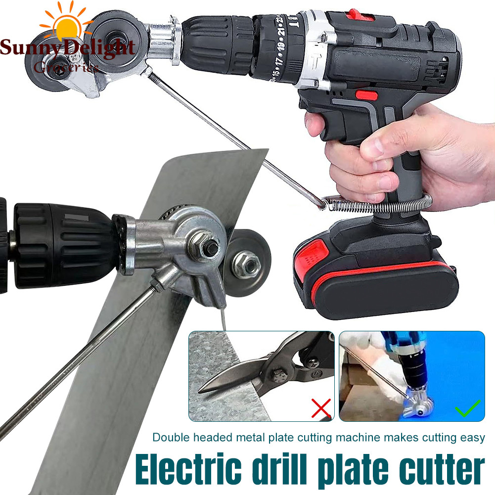 【COD】Electric Drill Plate Cutter Attachment Metal Sheet Cutter Machine Saw cutting Free Cutting ...