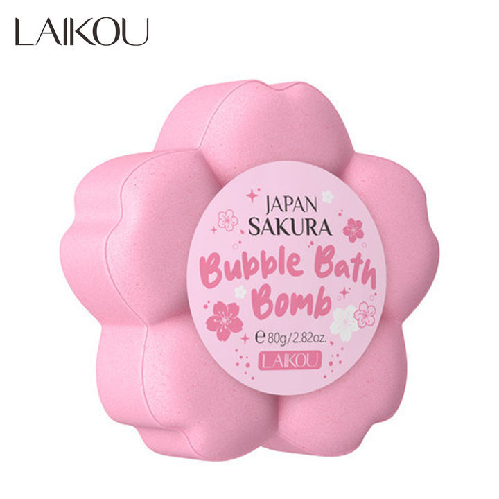 LAIKOU Japan Sakura Bubble Bath Bomb Bathtub Bubble Foam Brightening ...