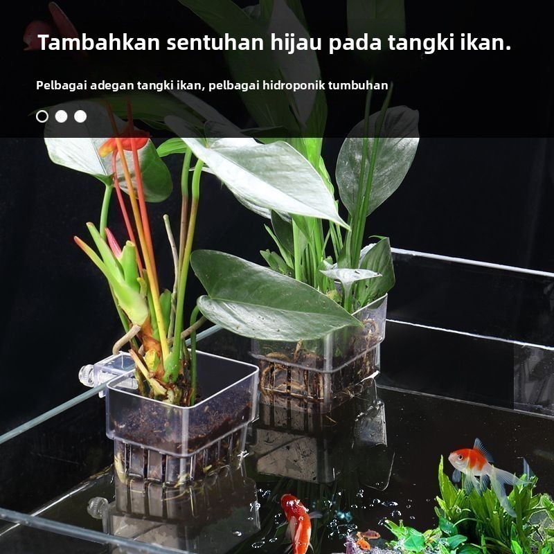 Aquarium full set Pasu Bunga Berongga Tangki Ikan Hidroponik Bakul ...
