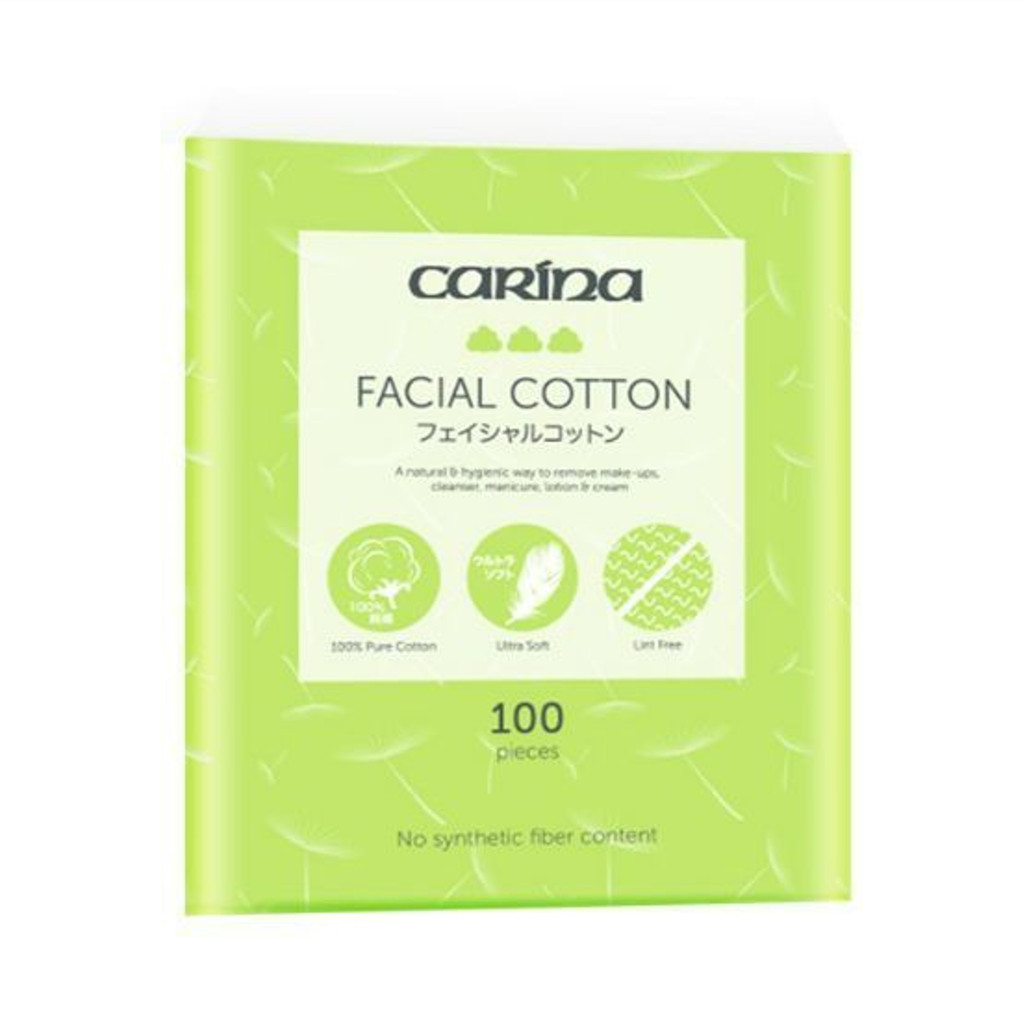 CARINA 100pcs Facial Cotton Pads 100s | Shopee Malaysia