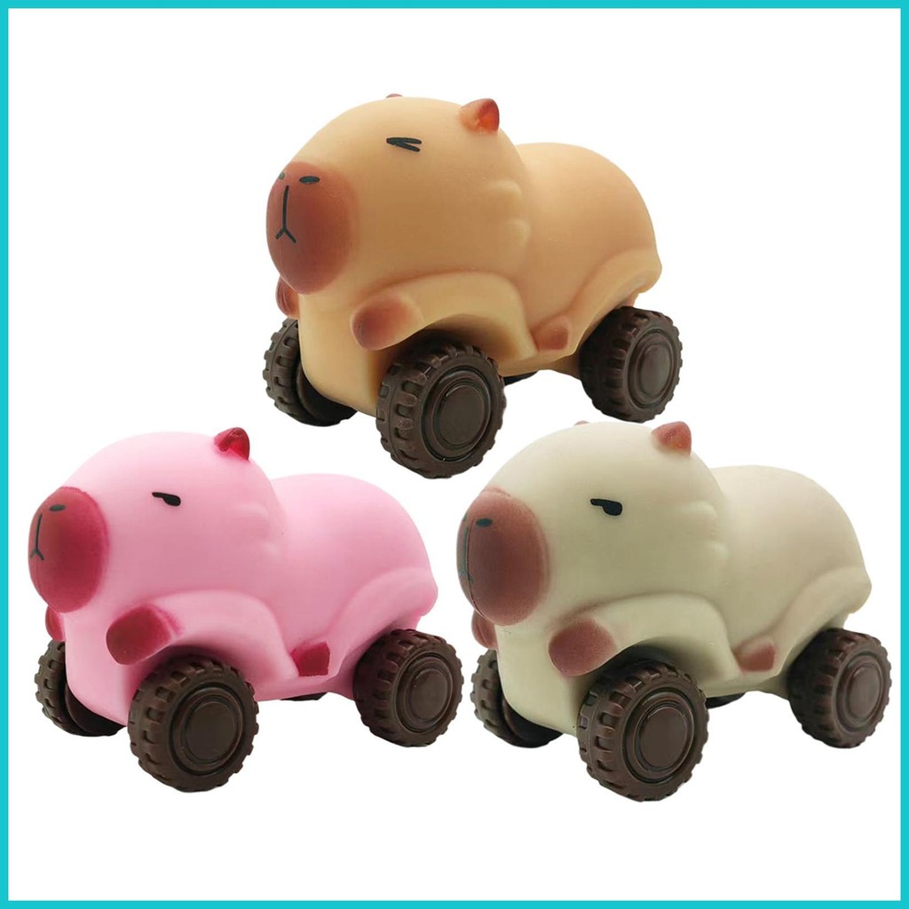 Capybara Car Pinch Toy Capybara Relaxing Toy with Wheels Creative Funny ...