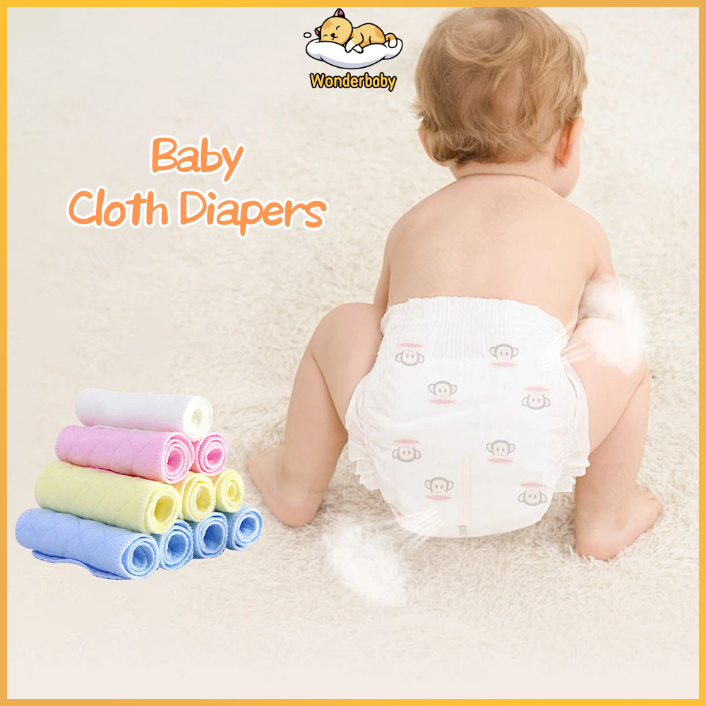 Wonderbaby Cotton Diaper Caddy Baby Diaper Sheet Washable 3 Layers ...