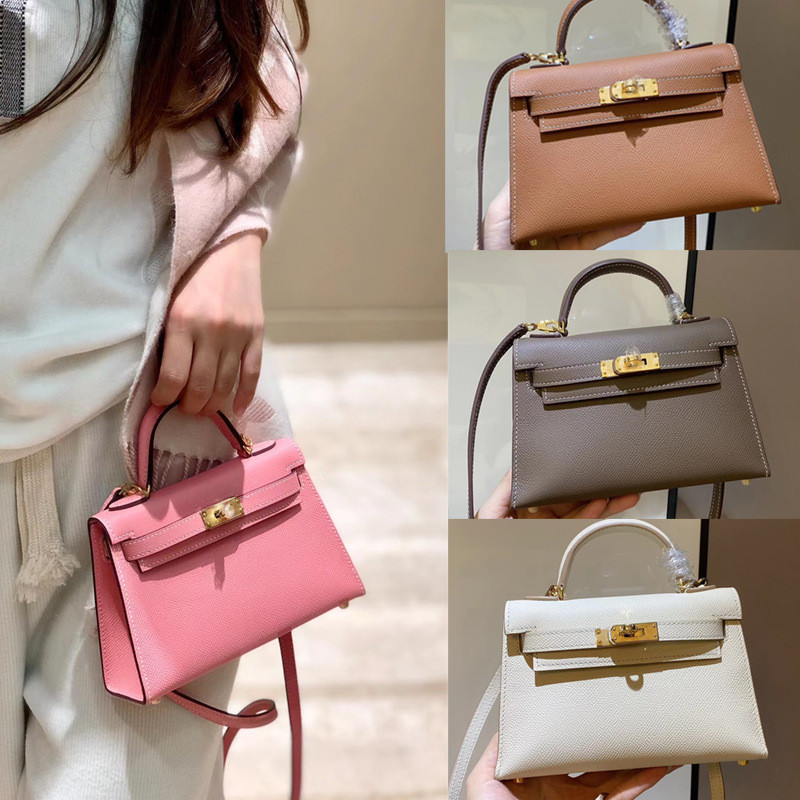 2024 New Style Genuine Leather Second Generation Kelly Bag mini Bag ...