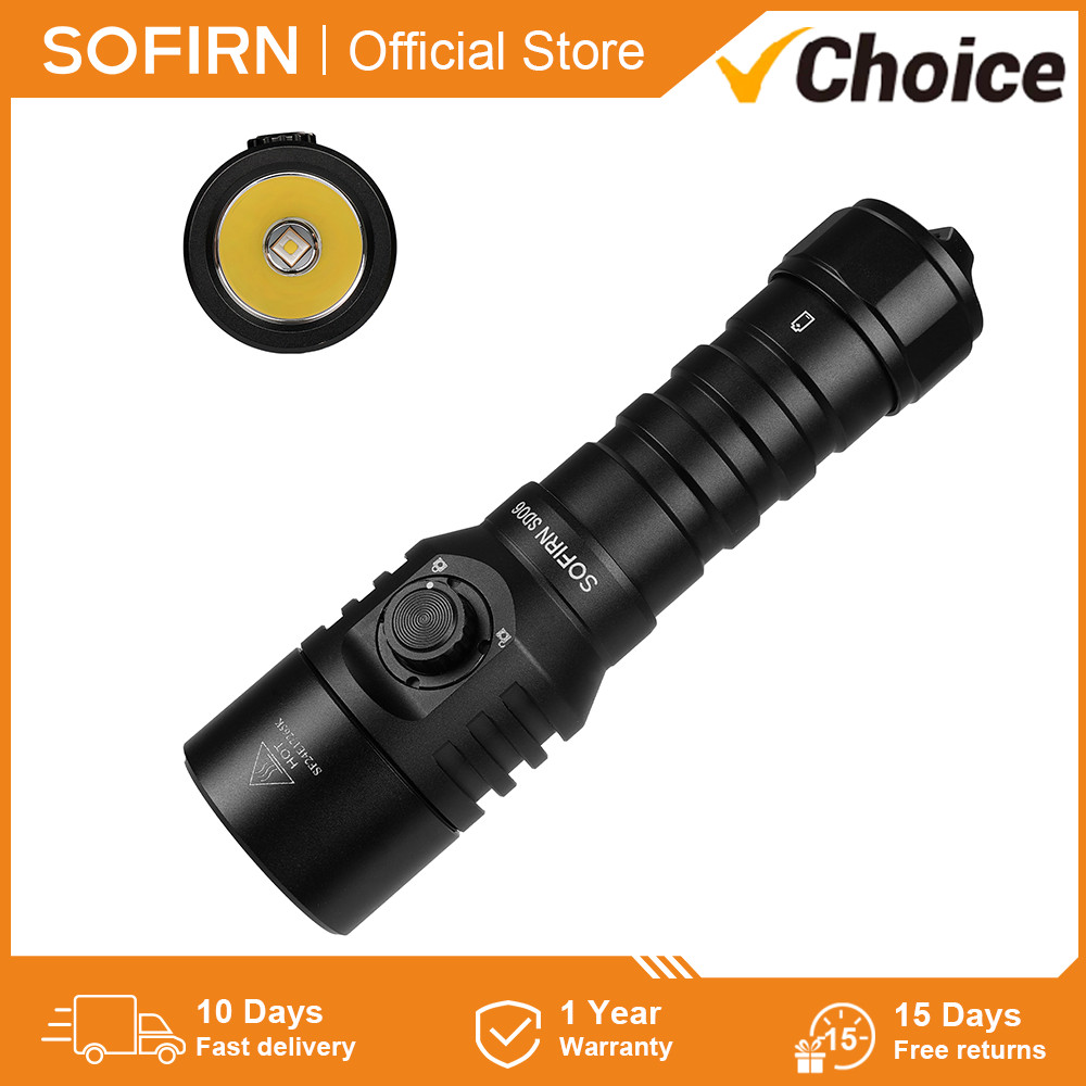 Sofirn SD06 Diving Flashlight 3200lm SFT70 Powerful 21700 Underwater ...