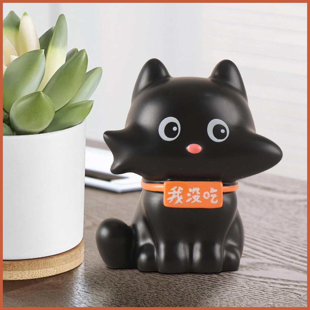 Black Cat Miniature Cat Desk Centerpiece Collectible Cat Art Ornament ...