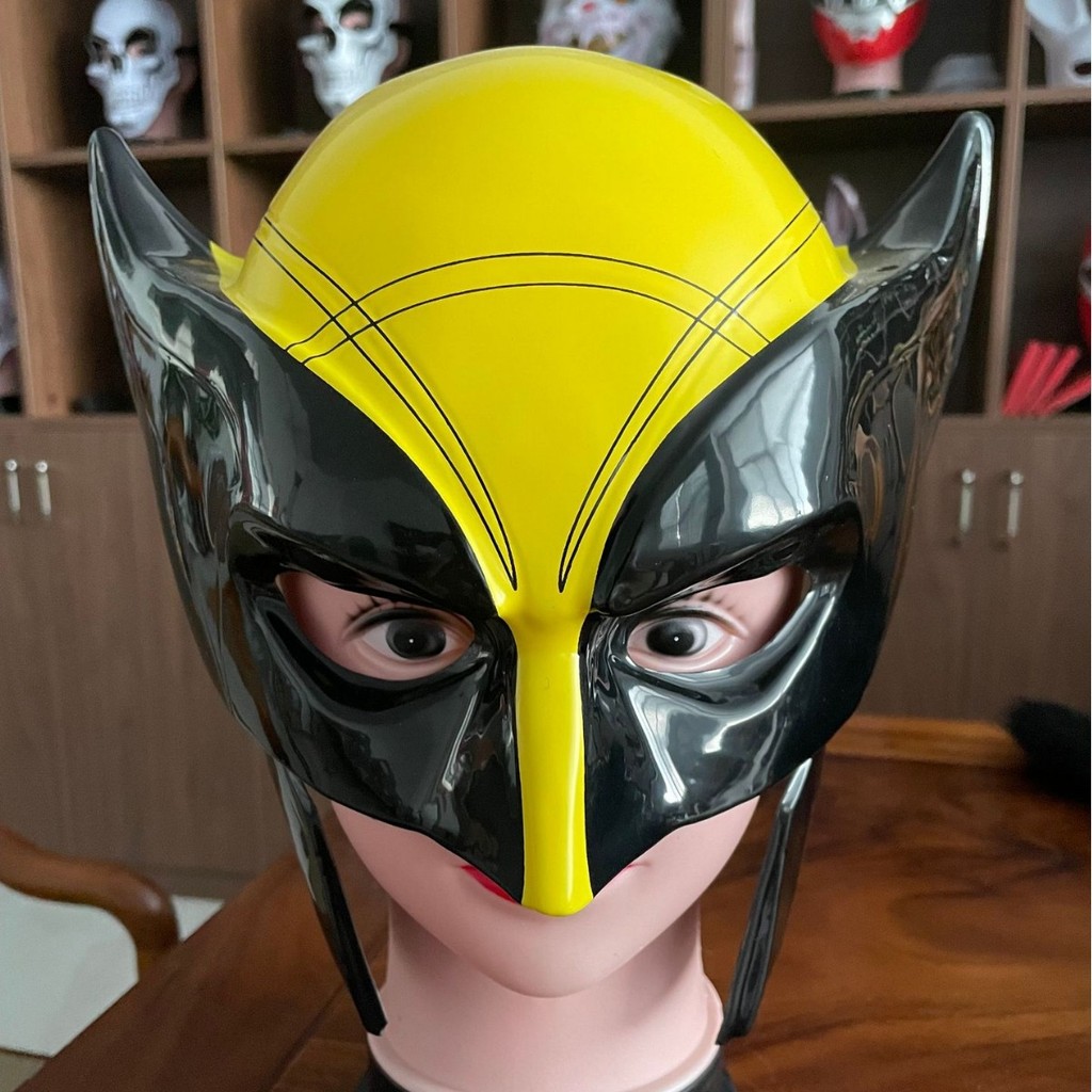 2024 Halloween Deadpool Mask Marvel Wolverine Headgear PVC Wolverine ...