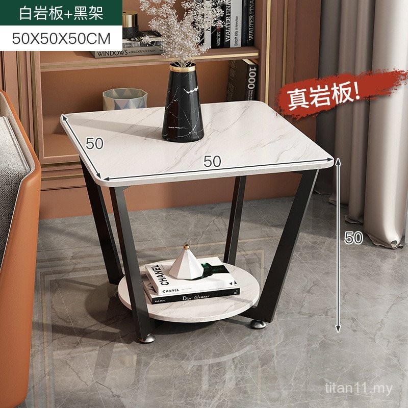Meja sisi sofa batu, meja teh Itali mewah ringan, ruang tamu, meja kopi ...