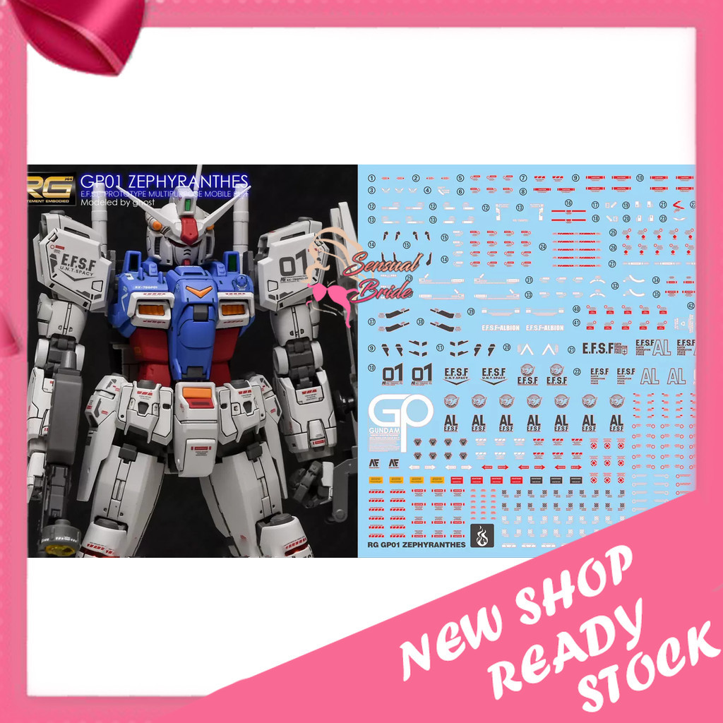 COPY GHOST RG RX-78 GP01 WATERSLIDE DECAL | Shopee Malaysia
